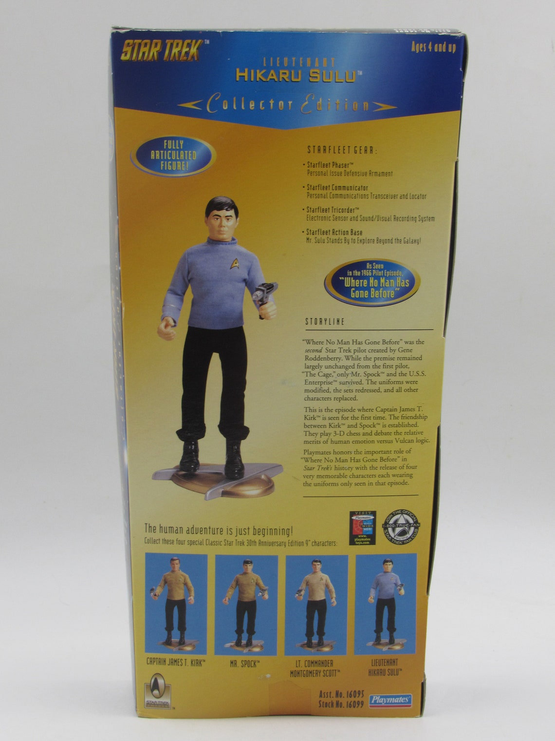 Star Trek Lieutenant Hikaru Sulu Starfleet Gear Collector Action Figure ...