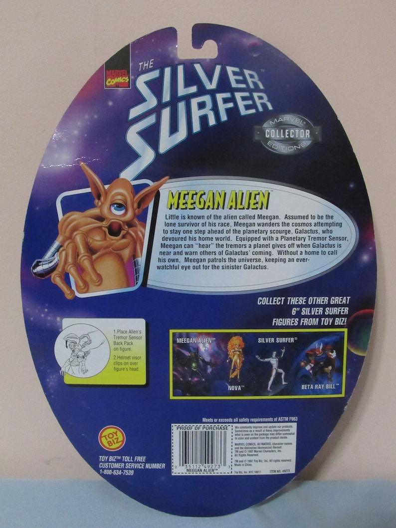 Marvel Silver Surfer Meegan Alien Action Figure 30th Anniversary Toy ...