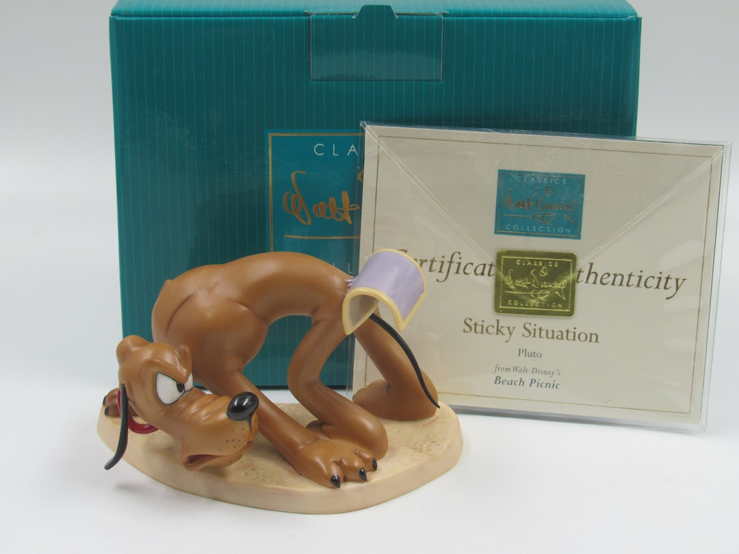 WDCC "sticky Situation" Pluto From Disney's Beach Picnic in Box With ...