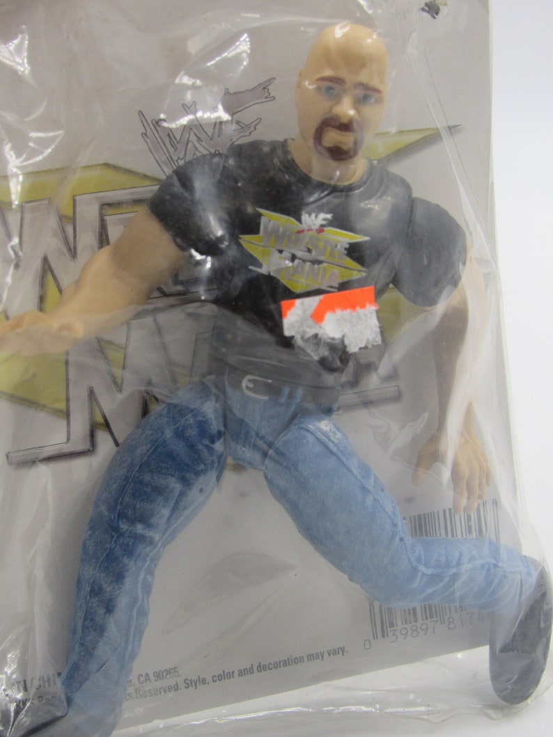 Stone Cold Steve Austin WWE WWF WCW Jakks Pacific Wrestlemania - Etsy