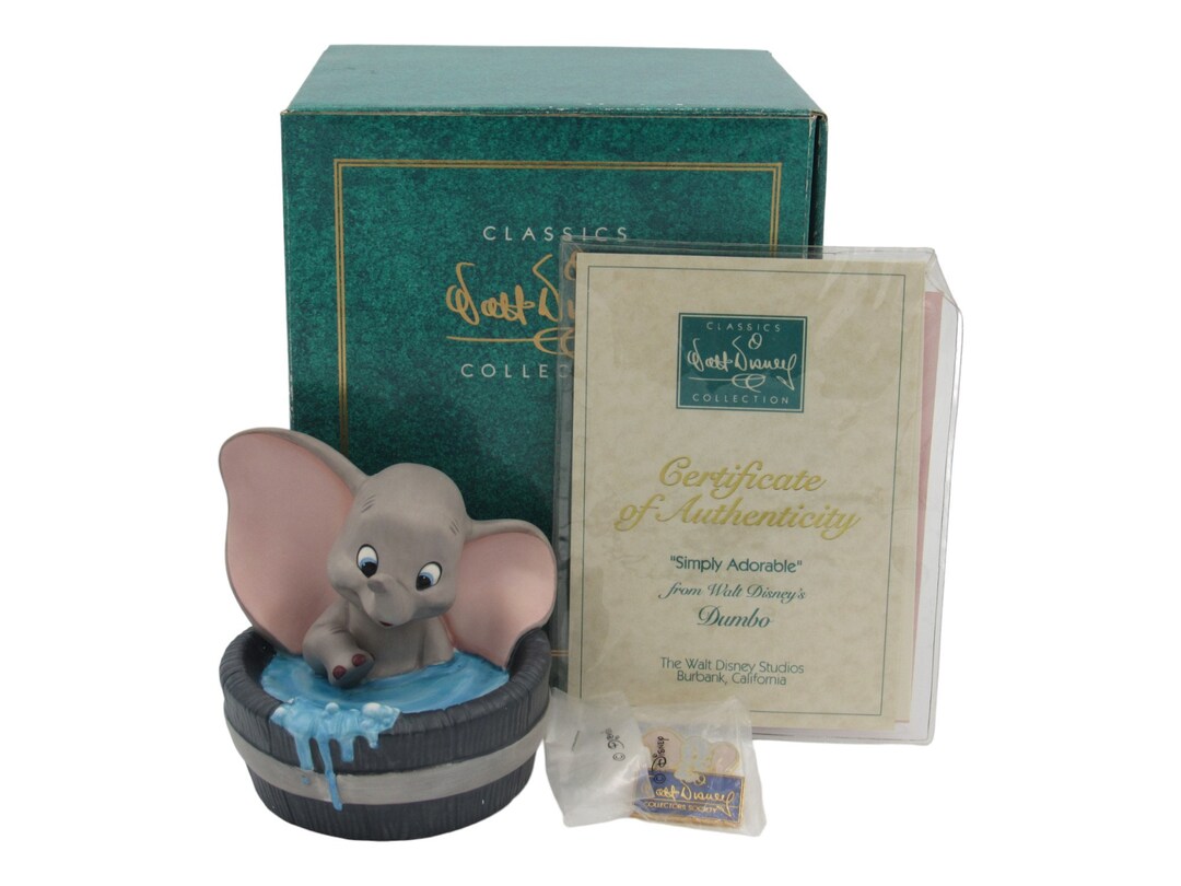 WDCC simply Adorable Disney's Dumbo Figurine in Box With COA, Pin - Etsy