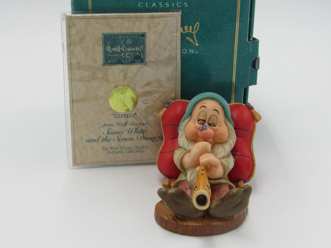WDCC "zzzzzzz" Sleepy From Disney's Snow White in Box With COA - Etsy