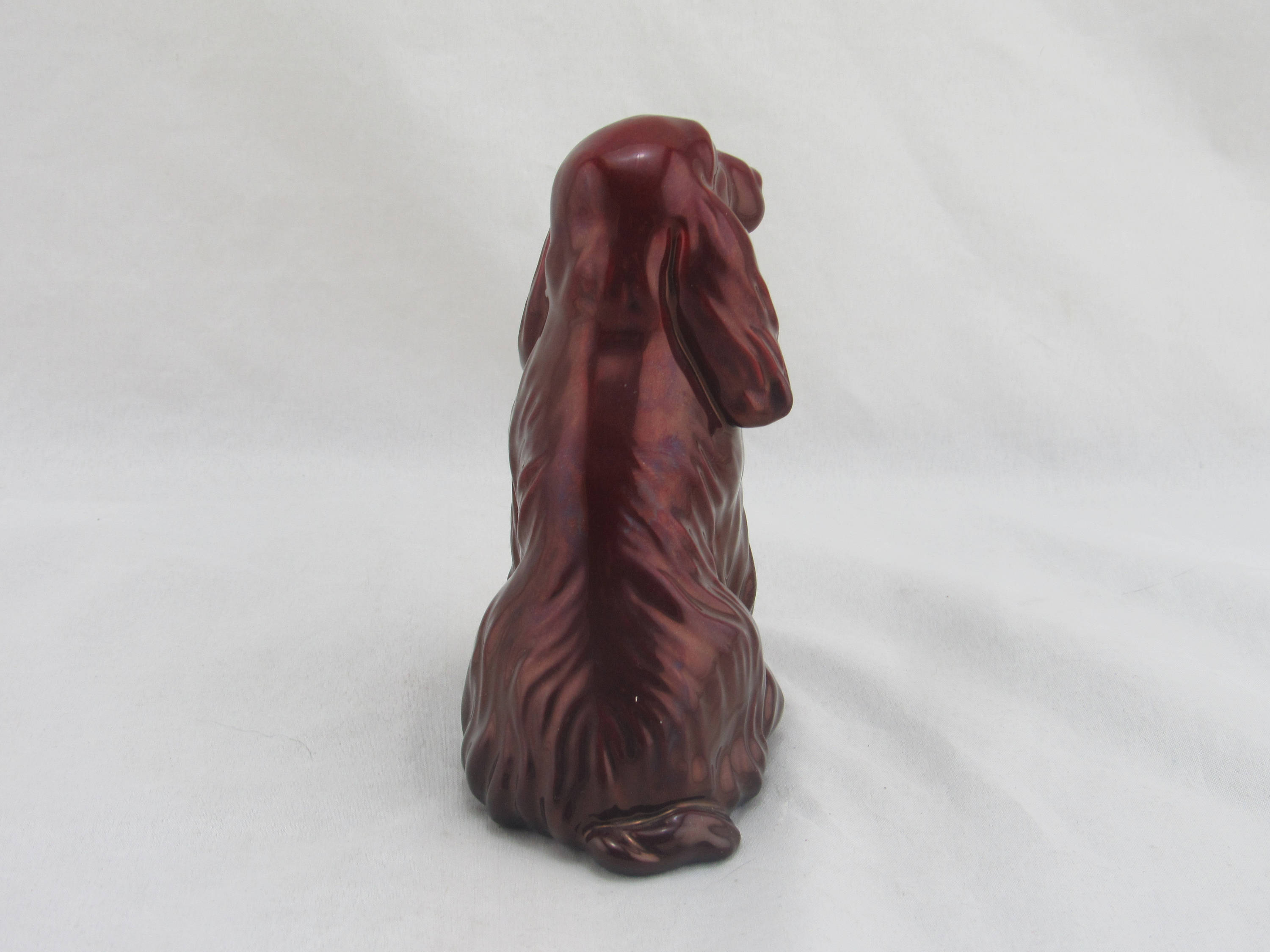 Zsolnay Eosin Cocker Spaniel Dog Figurine, Iridescent Red, Hungary - Etsy