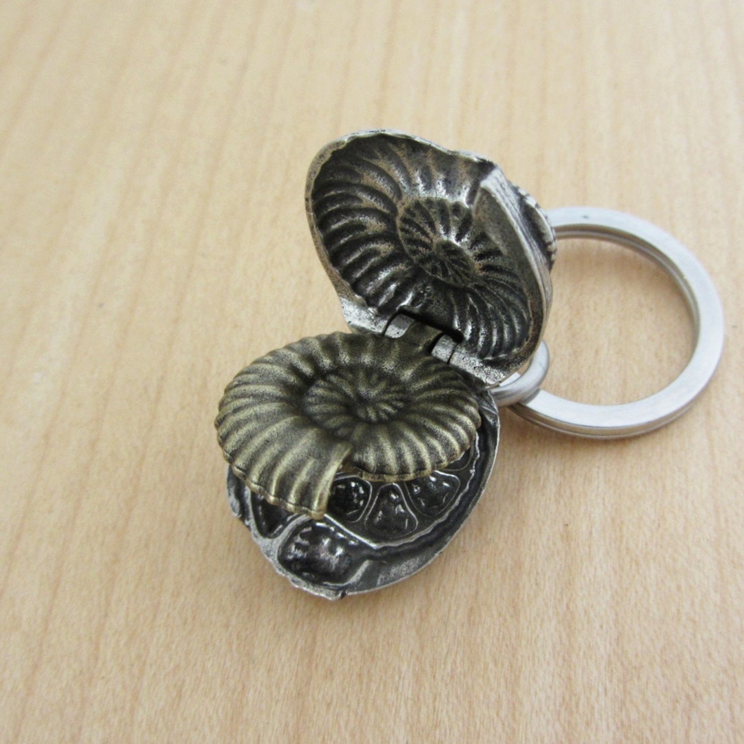 Ammonite Concretion Keychain - Ammonite Fossil Nodule, Paleontology ...