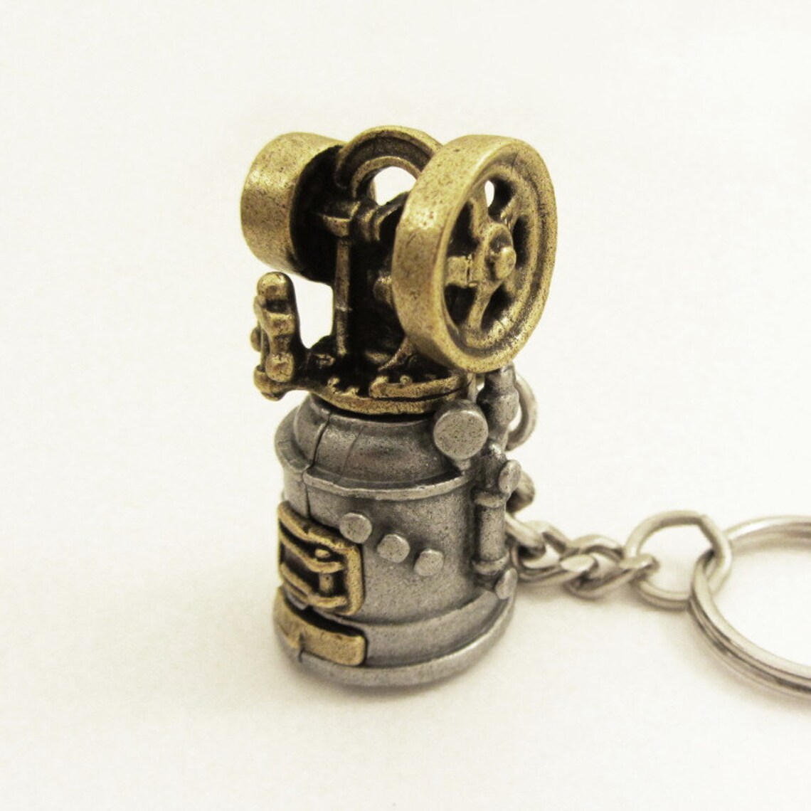 Overpriced Steam Engine Mechanical Keychain Steampuunk | Etsy