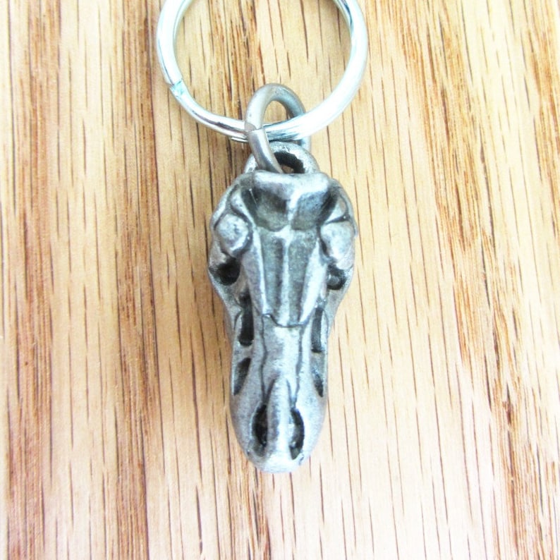 Tyrannosaurus Rex Skull Keychain - T-rex Dinosaur Skull Keychain - Etsy