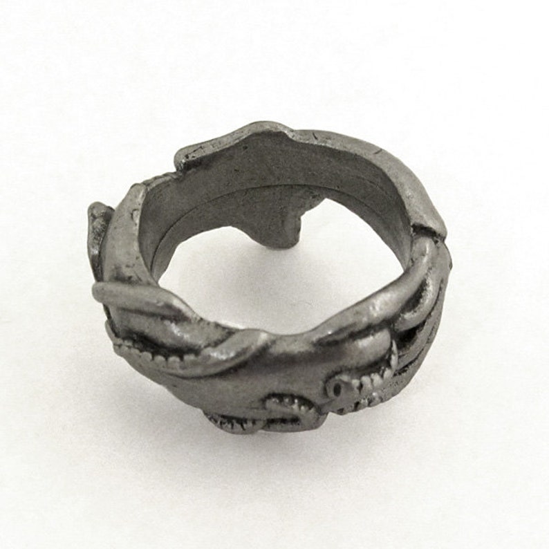 Squid and Whale Ring - Sperm Whale Ring, Giant Squid Ring, Cephalopod ...