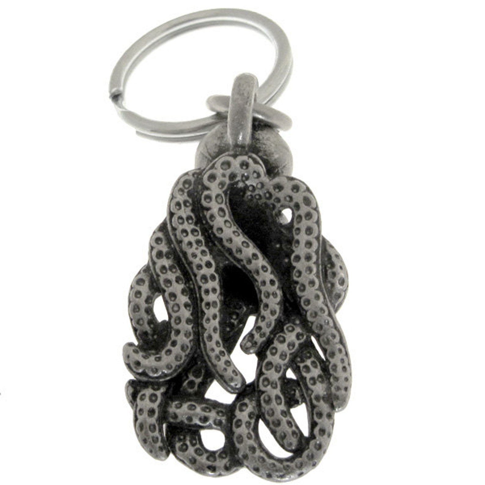 Octopus Keychain - Cephalopod Keychain, Octopus Jewelry, Marine Biology ...