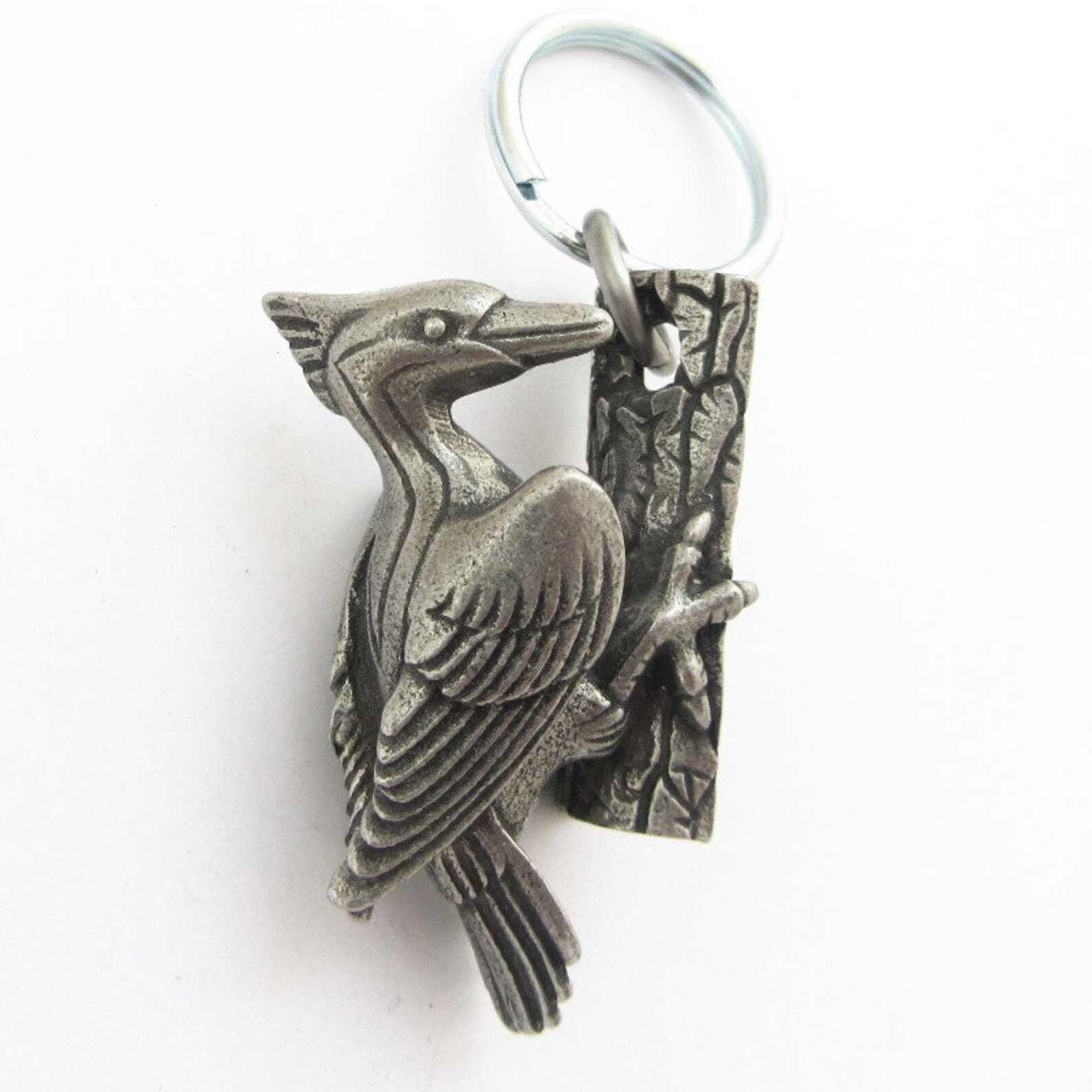 Woodpecker Keychain Bird Keychain Ornithology Pileated | Etsy