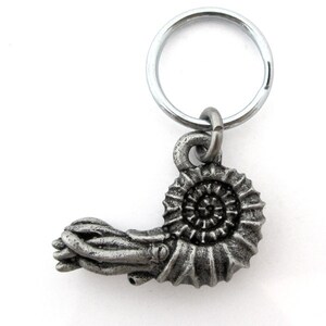 Ammonite Keychain - Fossil Keychain, Paleontology, Cephalopod, Mollusc ...