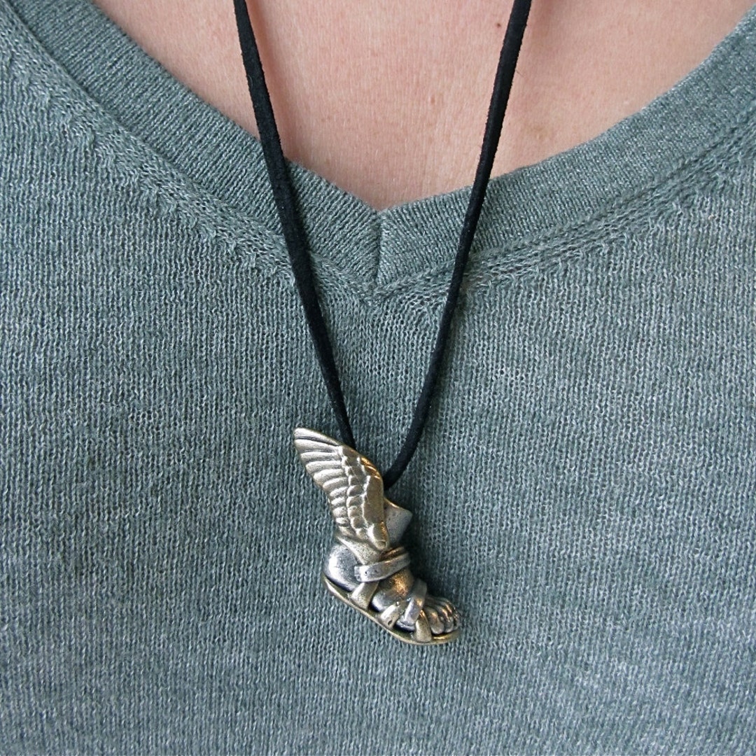 Winged Sandals Necklace Talaria Hermes Mercury Mythology Foot - Etsy.de