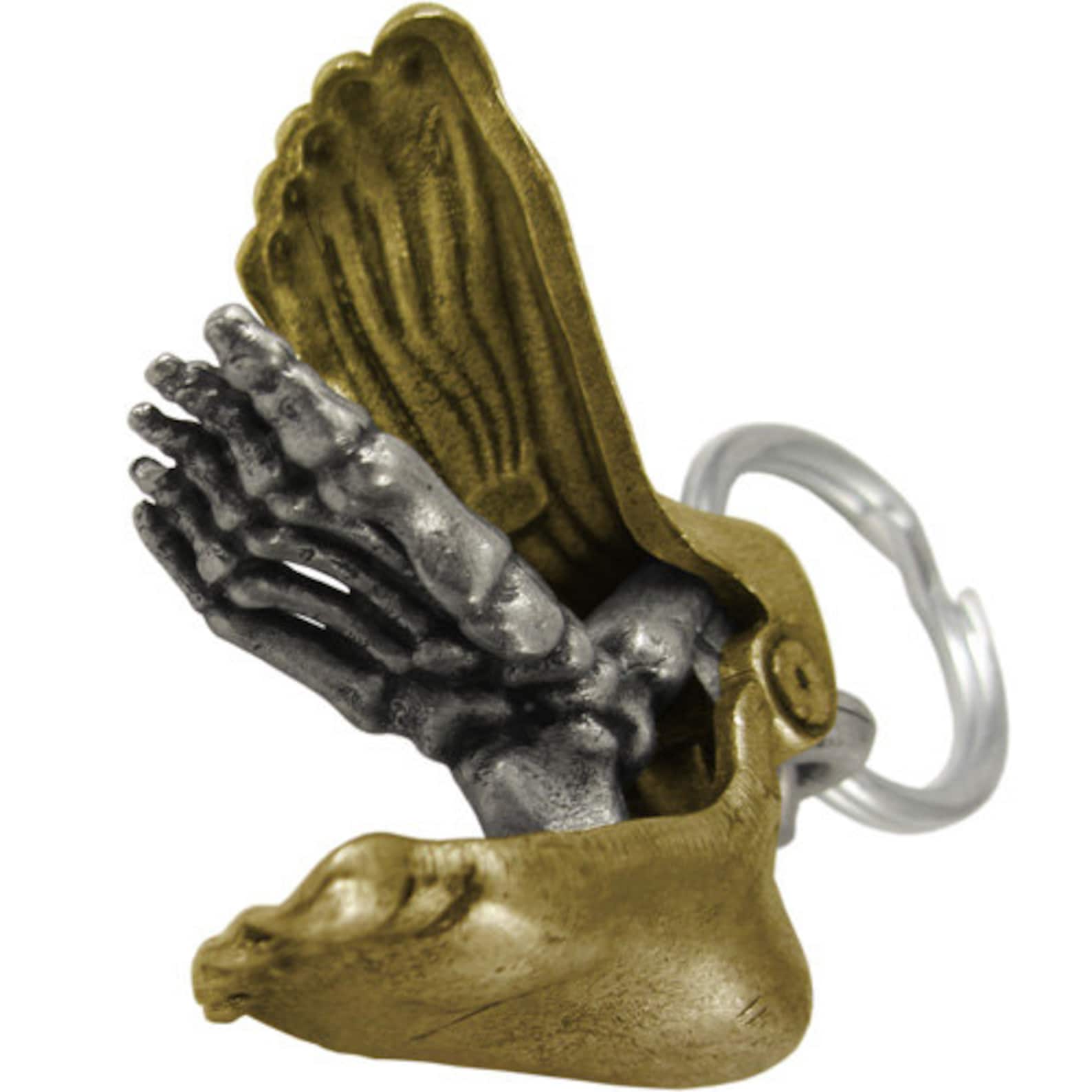 Two-tone Human Foot Keychain Podiatry Keychain Anatomy - Etsy