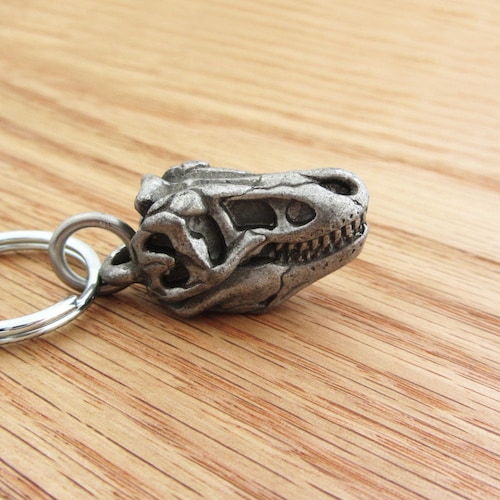 T-rex Dinosaur Skull Clip Keychain Paleontology Gift - Etsy