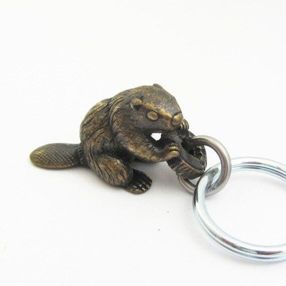 Sale Item Beaver Keychain with Brass Finish | Etsy