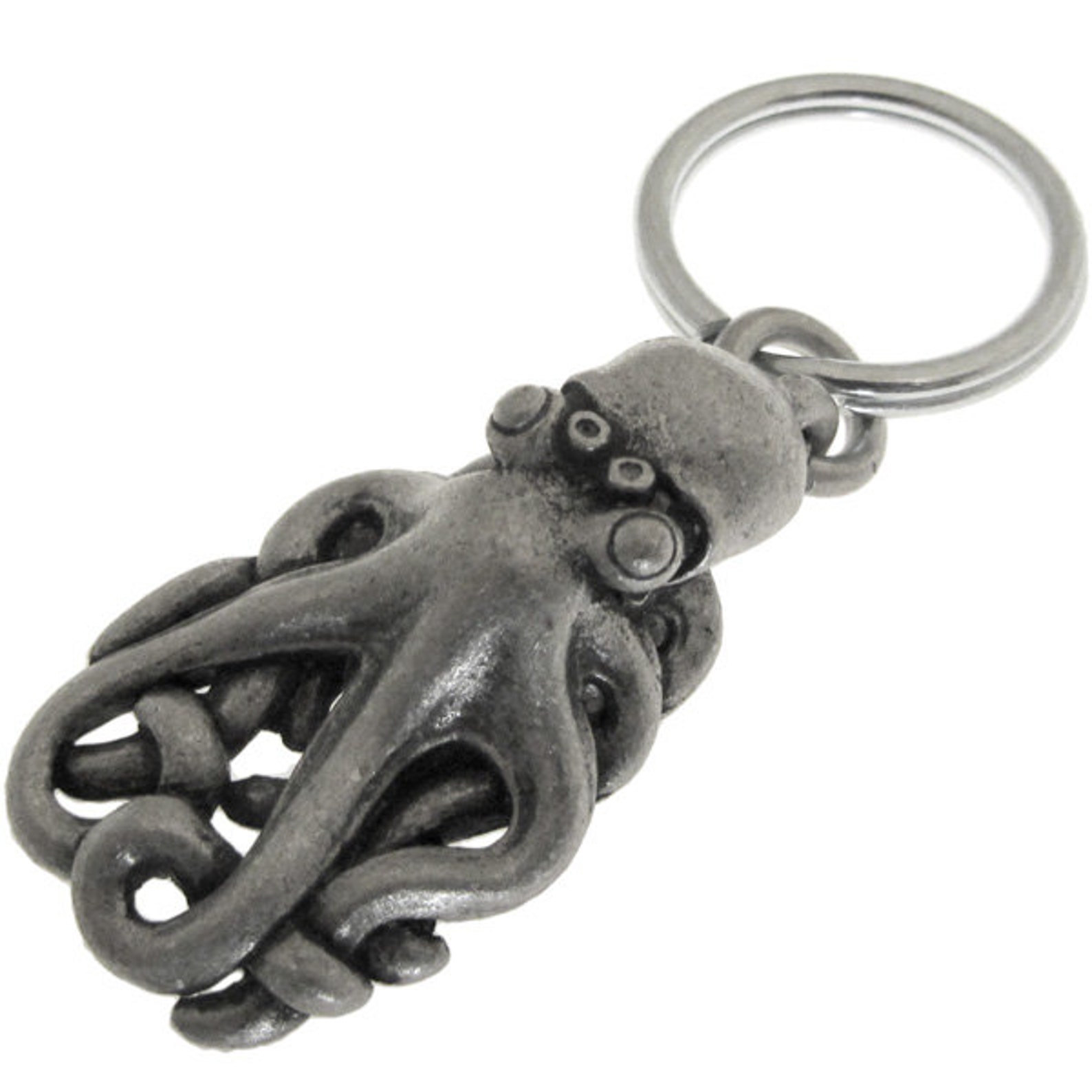 Octopus Keychain - Cephalopod Keychain, Octopus Jewelry, Marine Biology ...