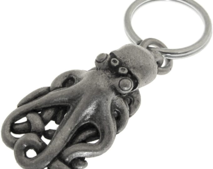 Octopus Keychain Cephalopod Keychain, Octopus Jewelry, Marine Biology ...