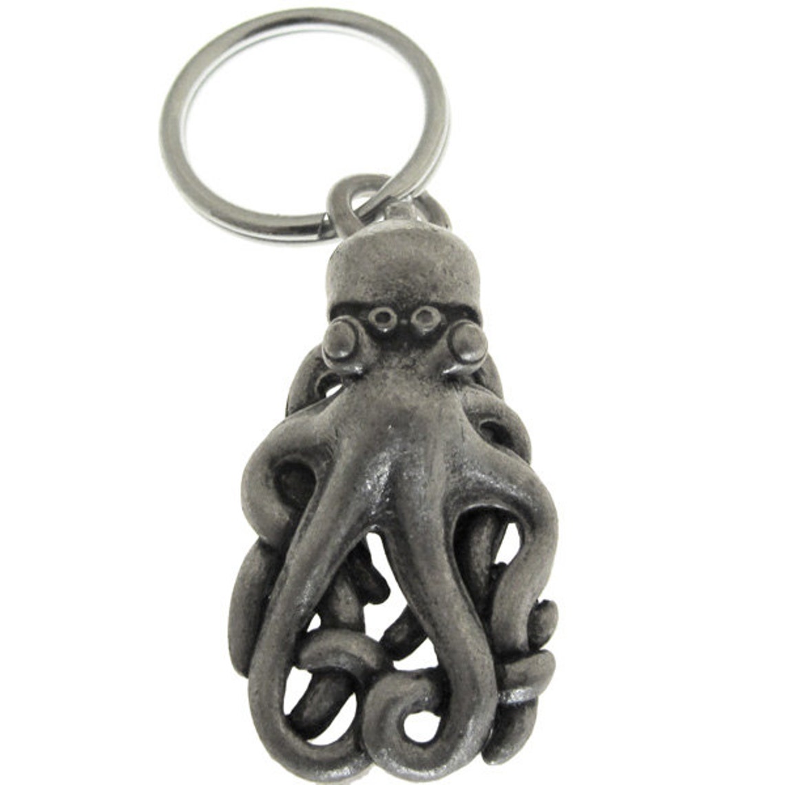Octopus Keychain - Cephalopod Keychain, Octopus Jewelry, Marine Biology ...