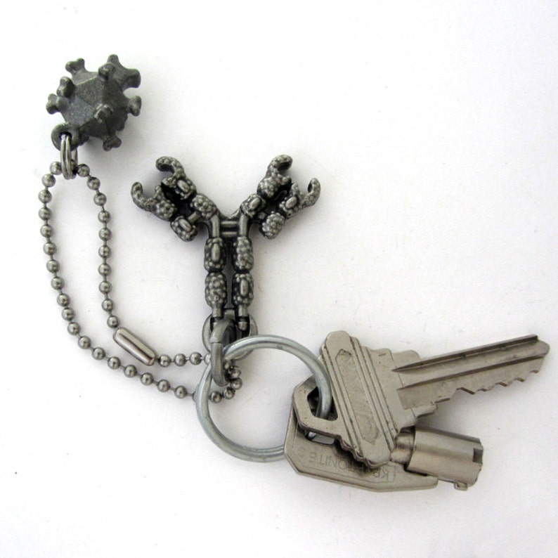 Antibody With Virus Immunology Keychain - Etsy