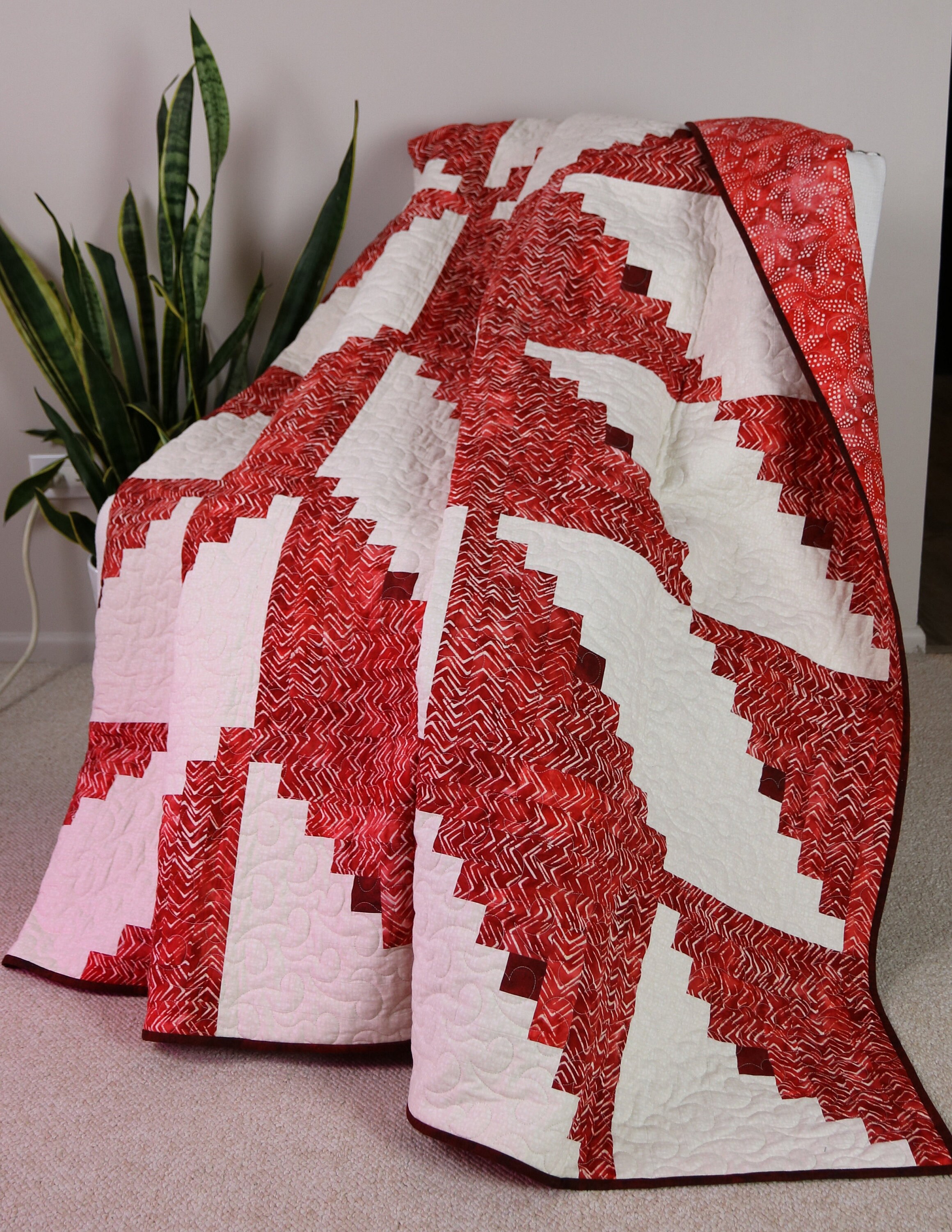 Queen Quilt Red Batik Razzle Dazzle - Etsy