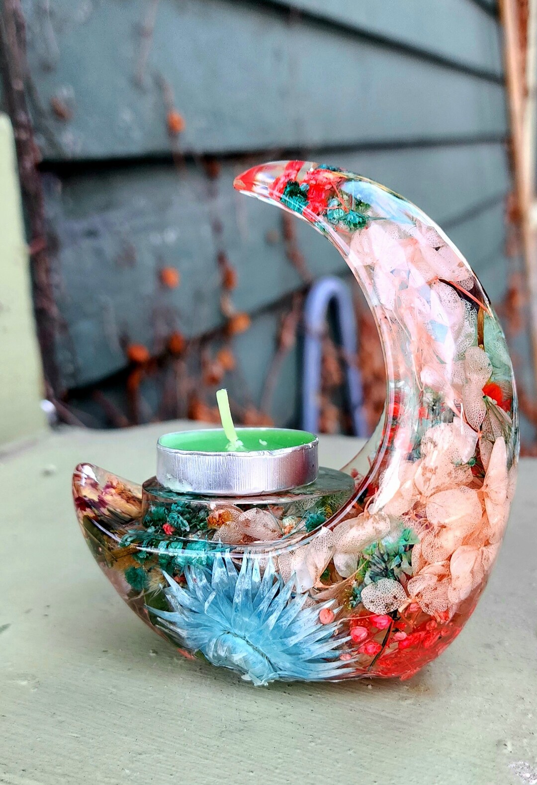 Fairycore Cottagecore Decor * Epoxy Resin Tea Light Holder - Etsy