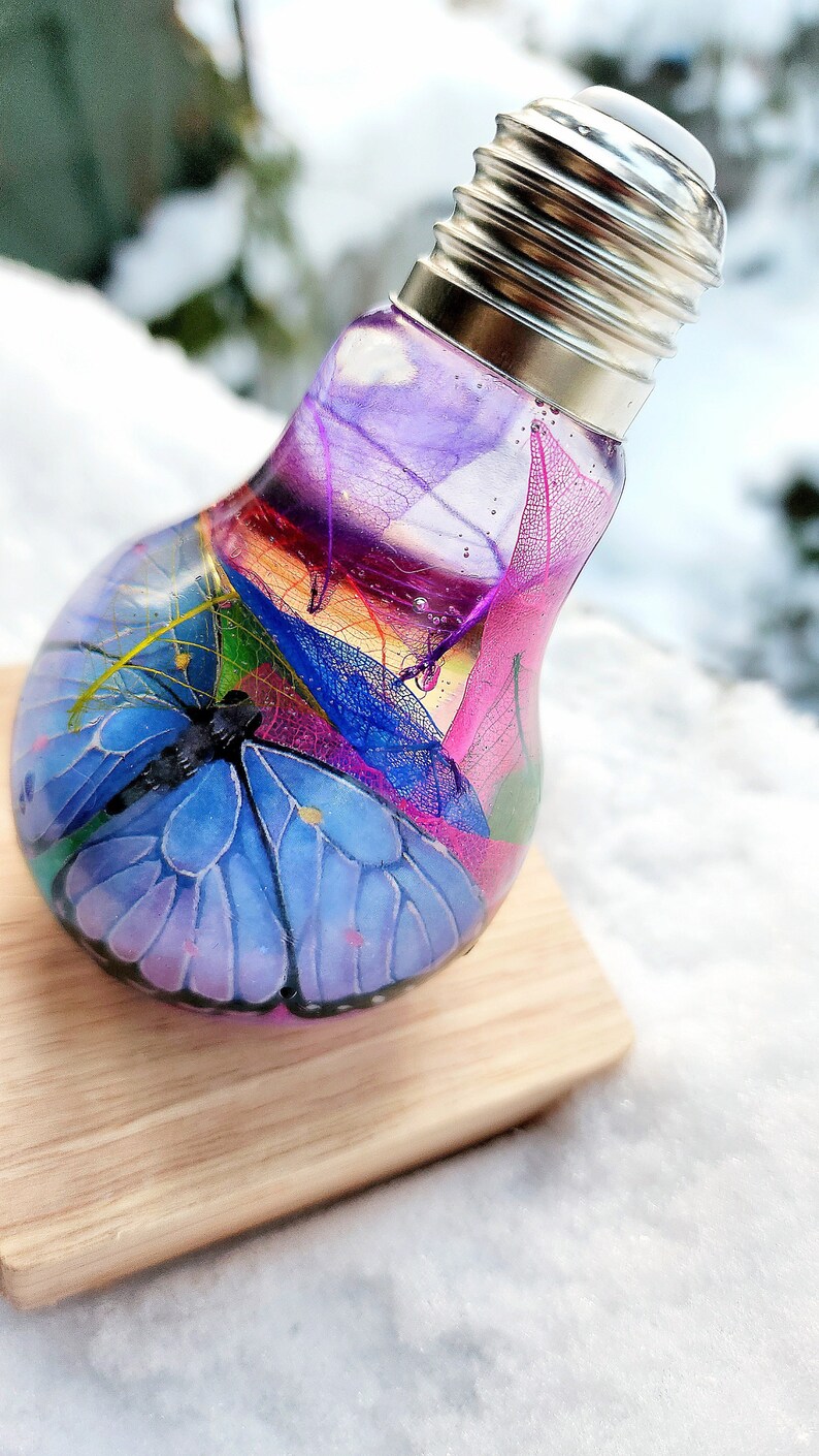 Delicate Skeleton Leaves Butterfly Garden Rechargeable or - Etsy