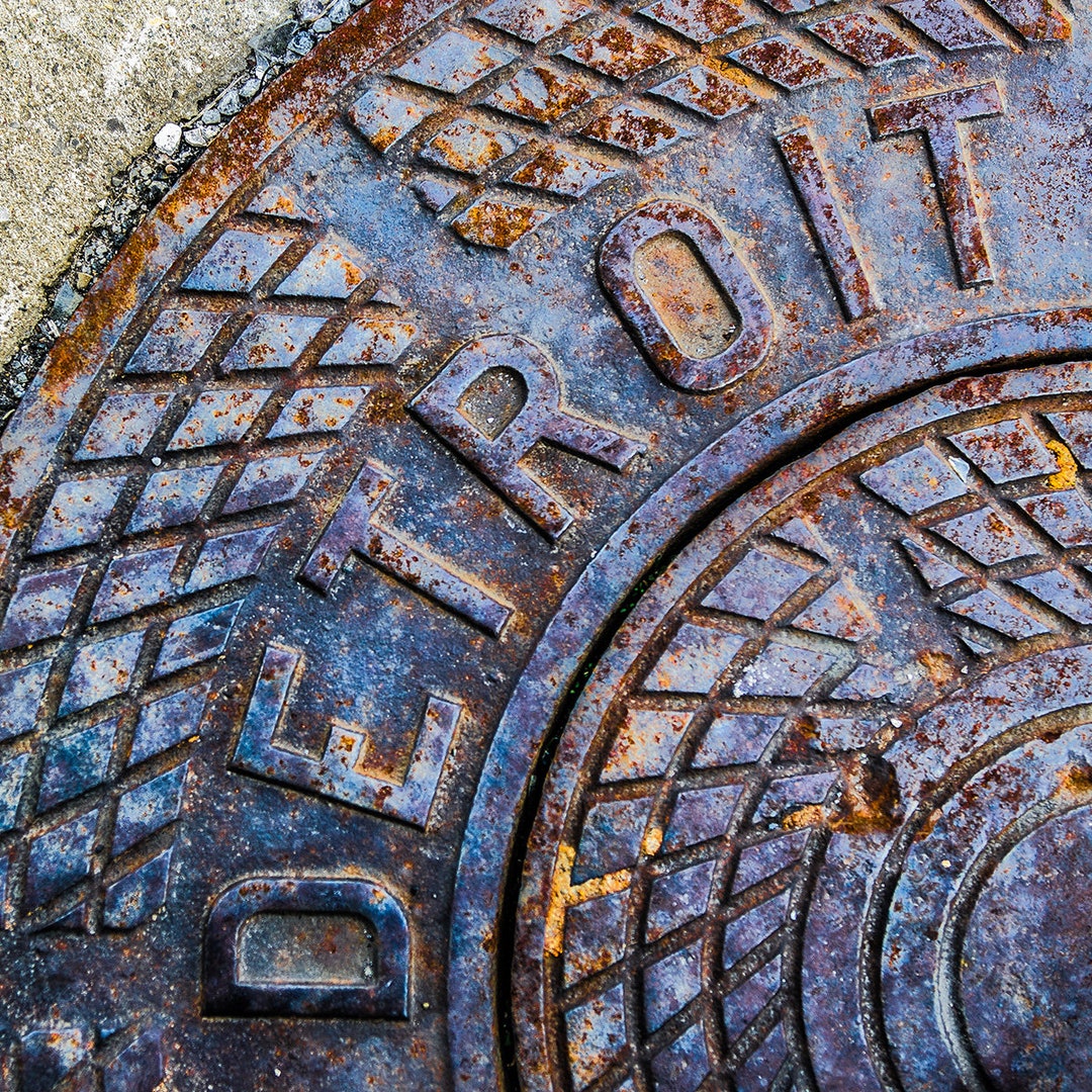 Square Image of Detroit Manhole Cover - Etsy