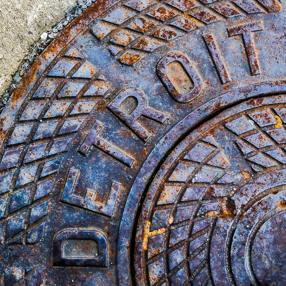 Square Image of Detroit Manhole Cover - Etsy