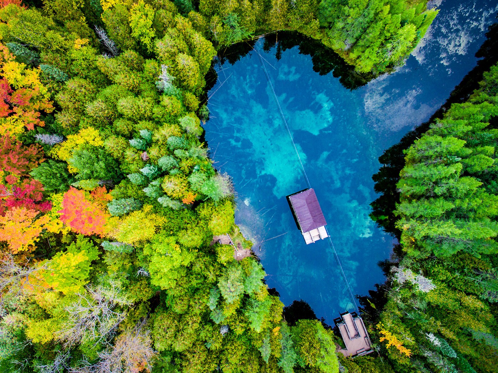 Drone Shot of Kitch Iti Kipi in Michigan - Etsy