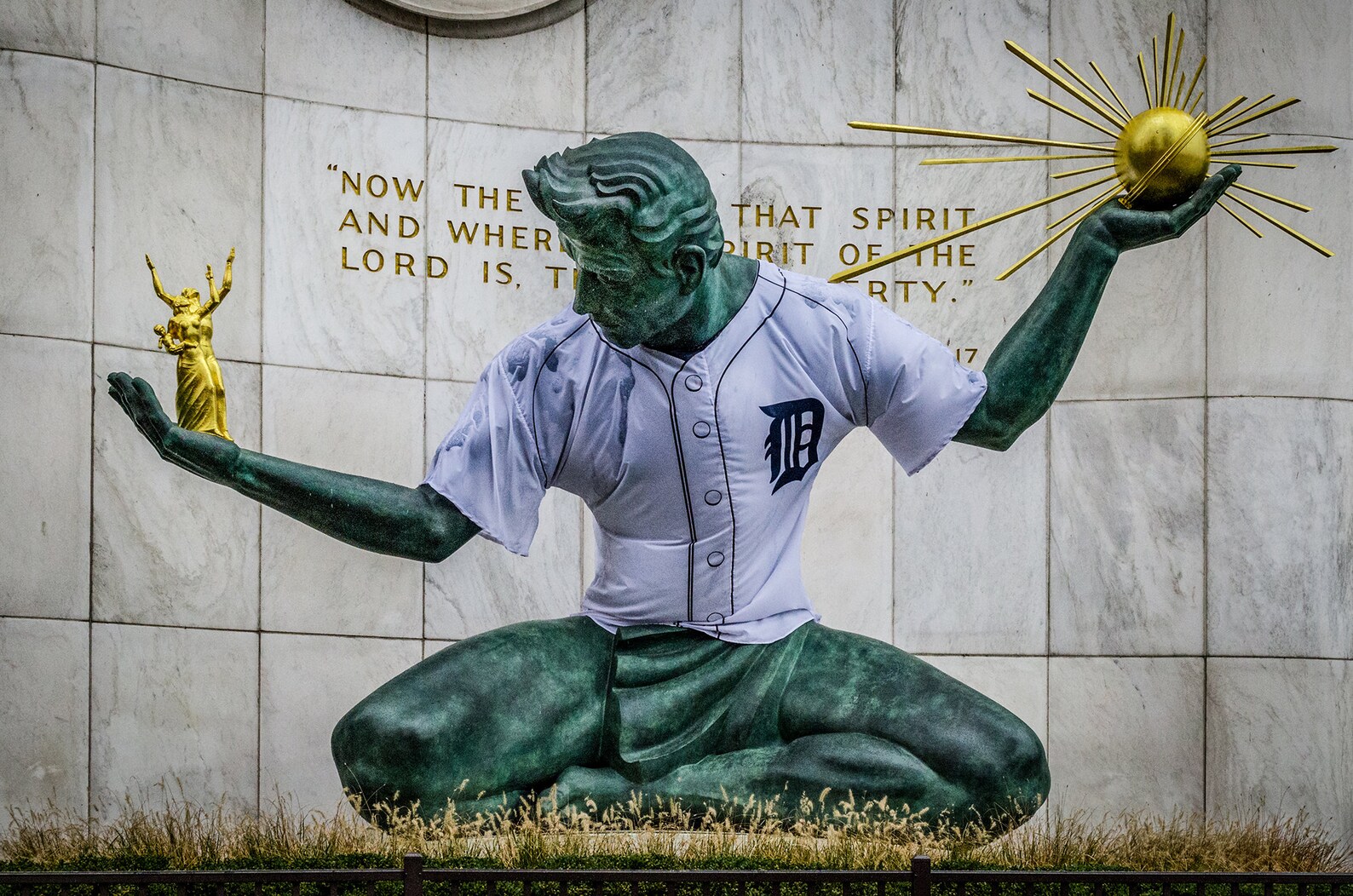 Spirit of Detroit With Tigers Jersey - Etsy