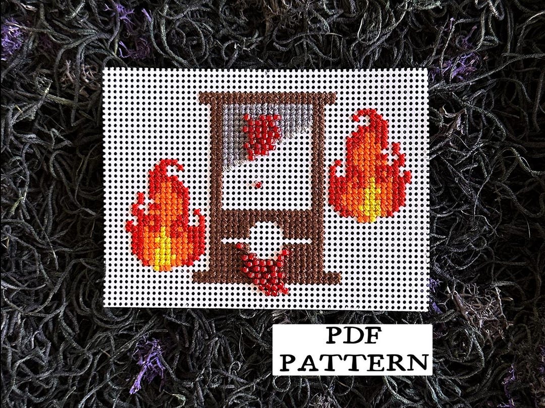 Mini Guillotine Cross Stitch Pattern: Subversive Protest Decor (digital ...