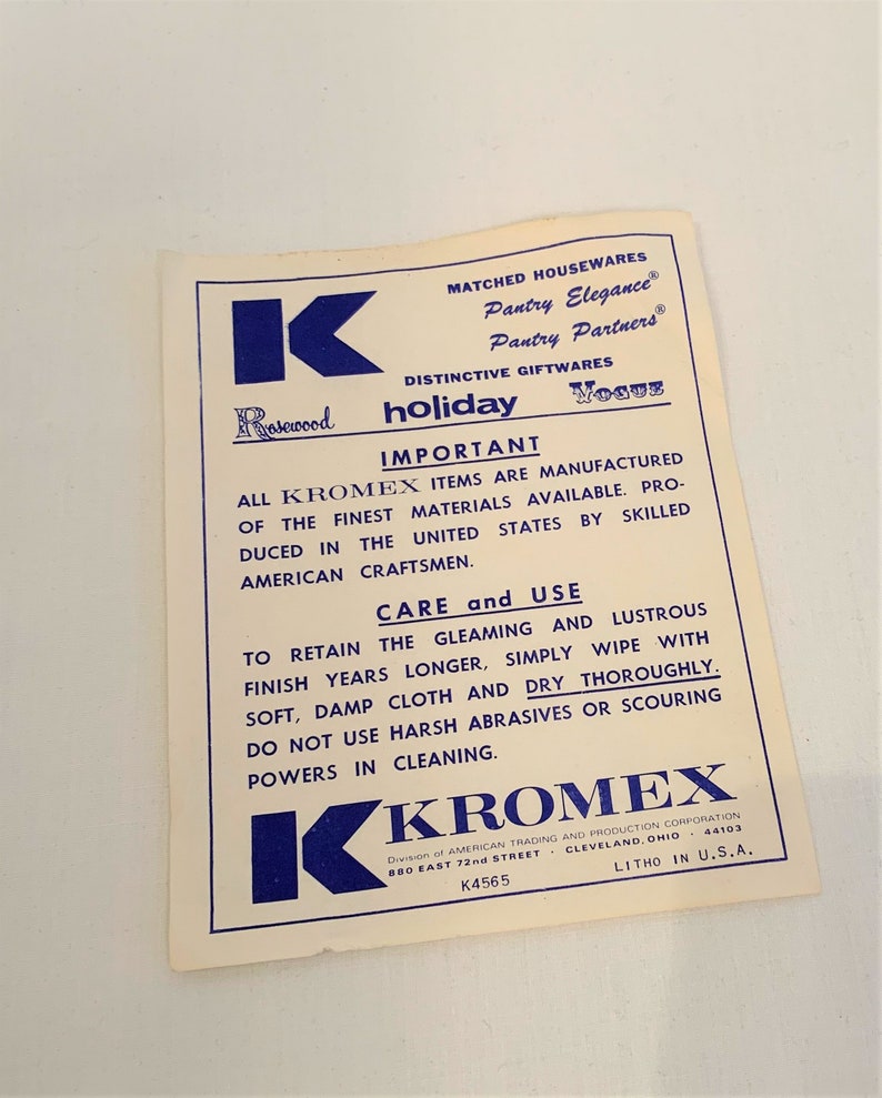 Vintage Kromex Serving Tray, Silver Platter With Two Handles, Chrome ...