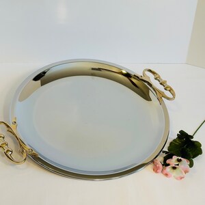 Vintage Kromex Serving Tray, Silver Platter With Two Handles, Chrome ...
