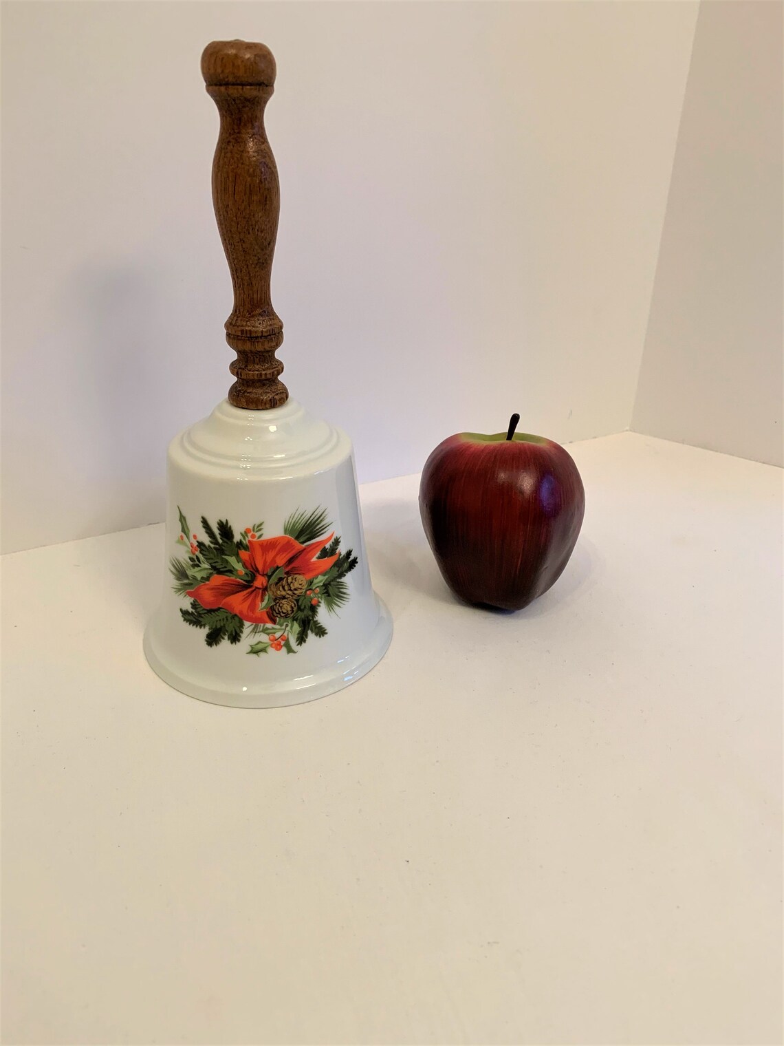 Vintage Christmas Bell, Large Bell With Wooden Handle, Large Antique ...