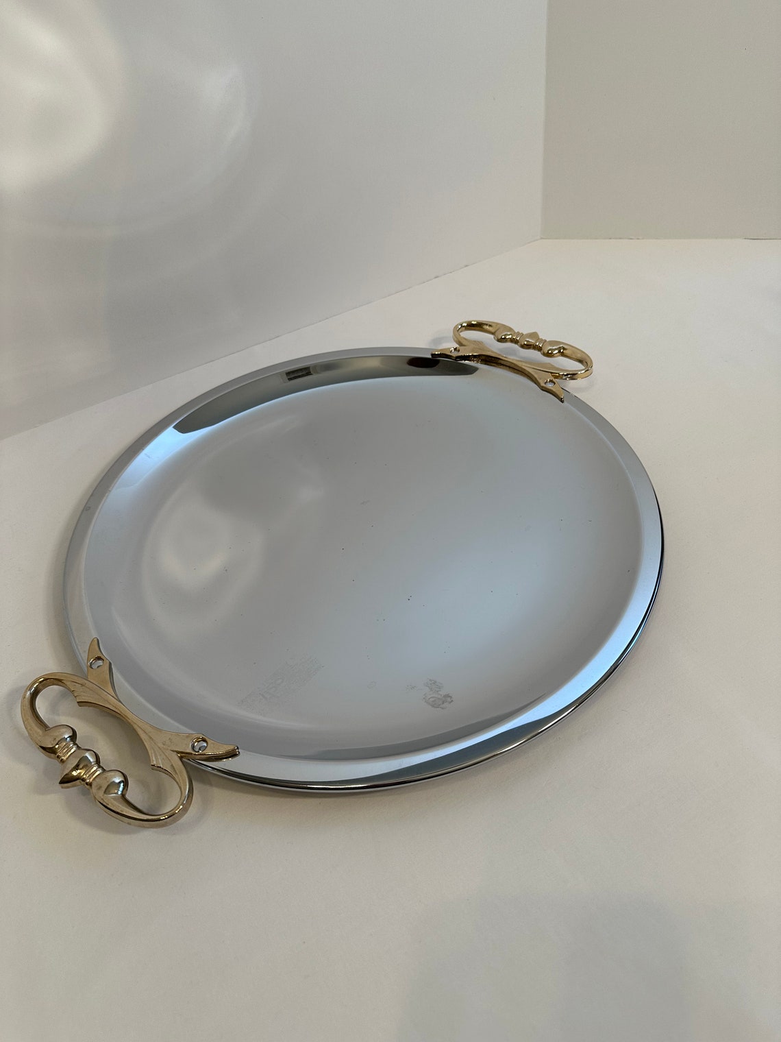 Vintage Kromex Serving Tray, Silver Platter With Two Handles, Chrome ...