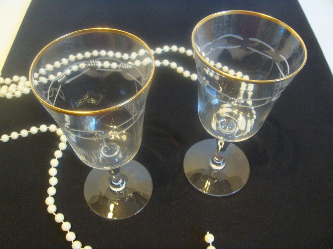 Wedding Toasting Glasses Bride and Groom Toast Crystal - Etsy