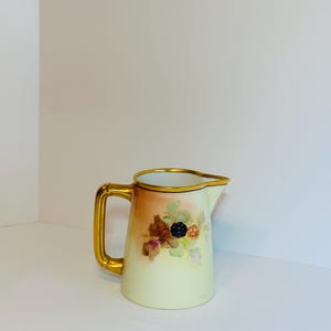 Vintage French Limoges Porcelain Farmhouse Pitcher Blackberries Jug ...