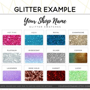 Custom Editable Color Chart Template for Fabric, Wood Finishes, Small ...