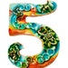 Ceramic Handmade House Number '5' Coral Reef - Etsy