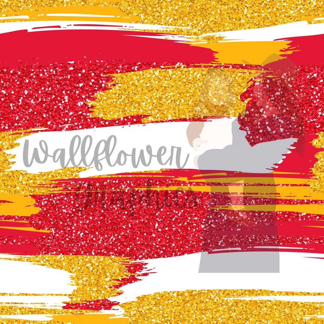 Glitter Brush Stroke-red and Gold - Etsy