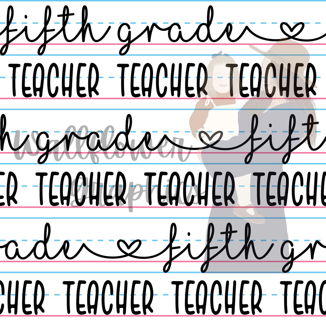 Notebook Paper Elementary Lines-fifth Grade Teacher - Etsy