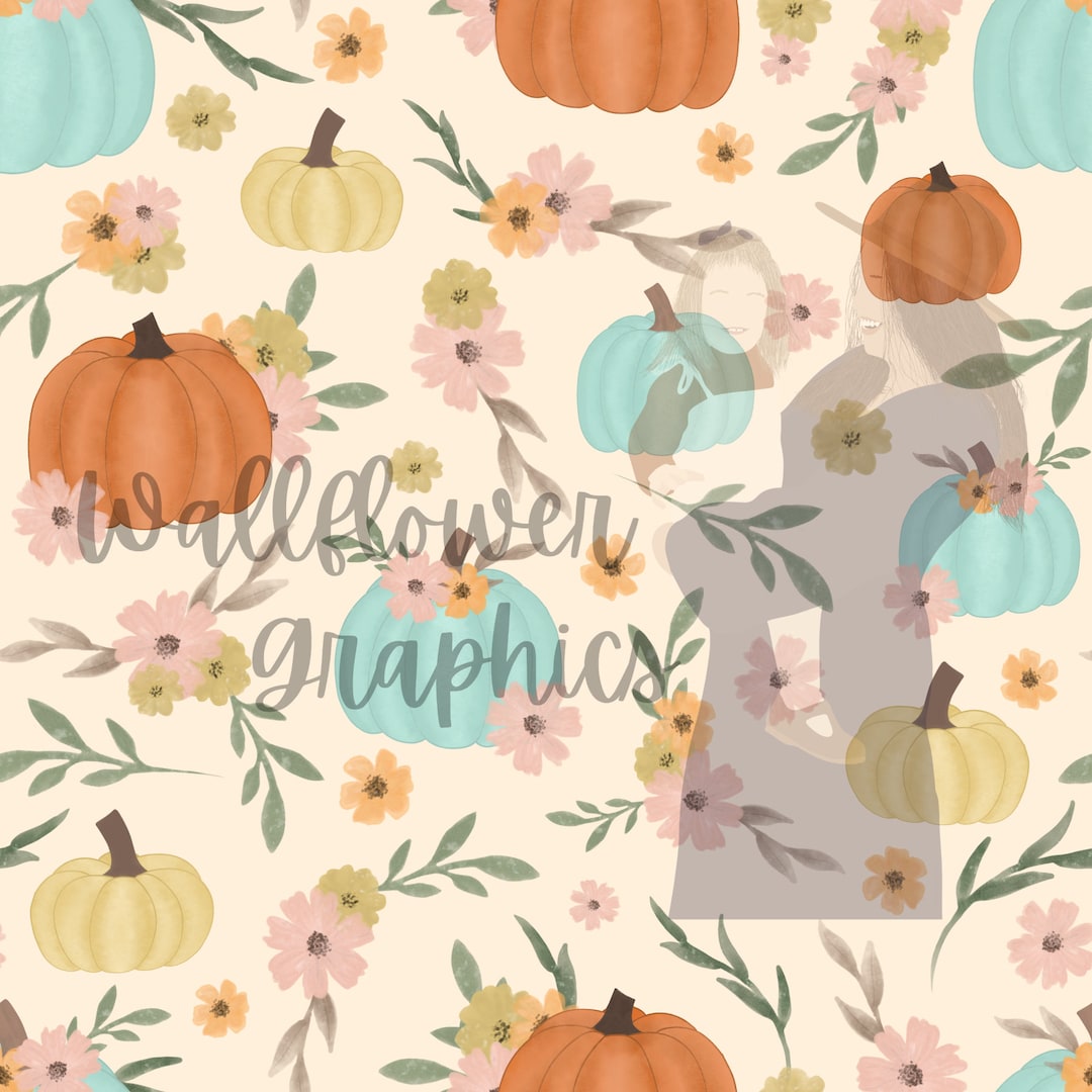 Watercolor Floral Pumpkins - Etsy