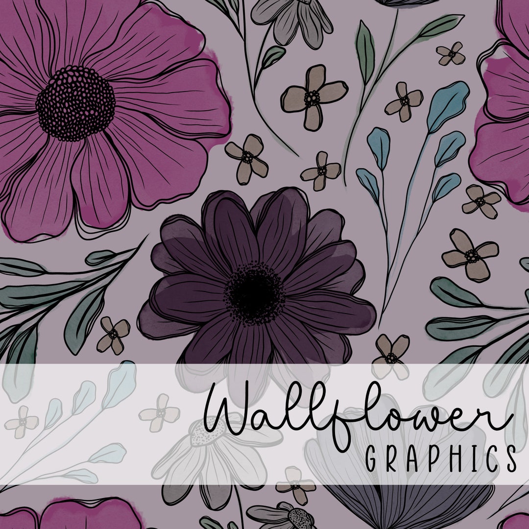 Purple Secret Garden-gray-purple Background - Etsy