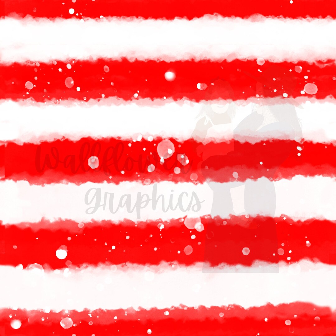 Watercolor Red and White Splatter Stripes - Etsy