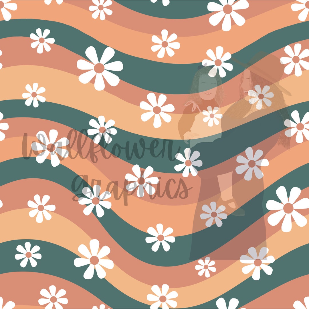 Muted Boho Daisy Wave - Etsy