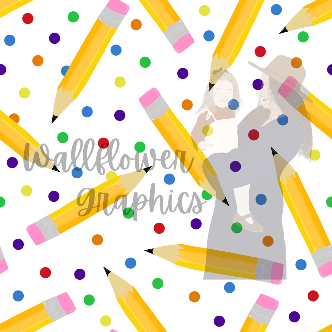 Pencils on Polka Dots - Etsy