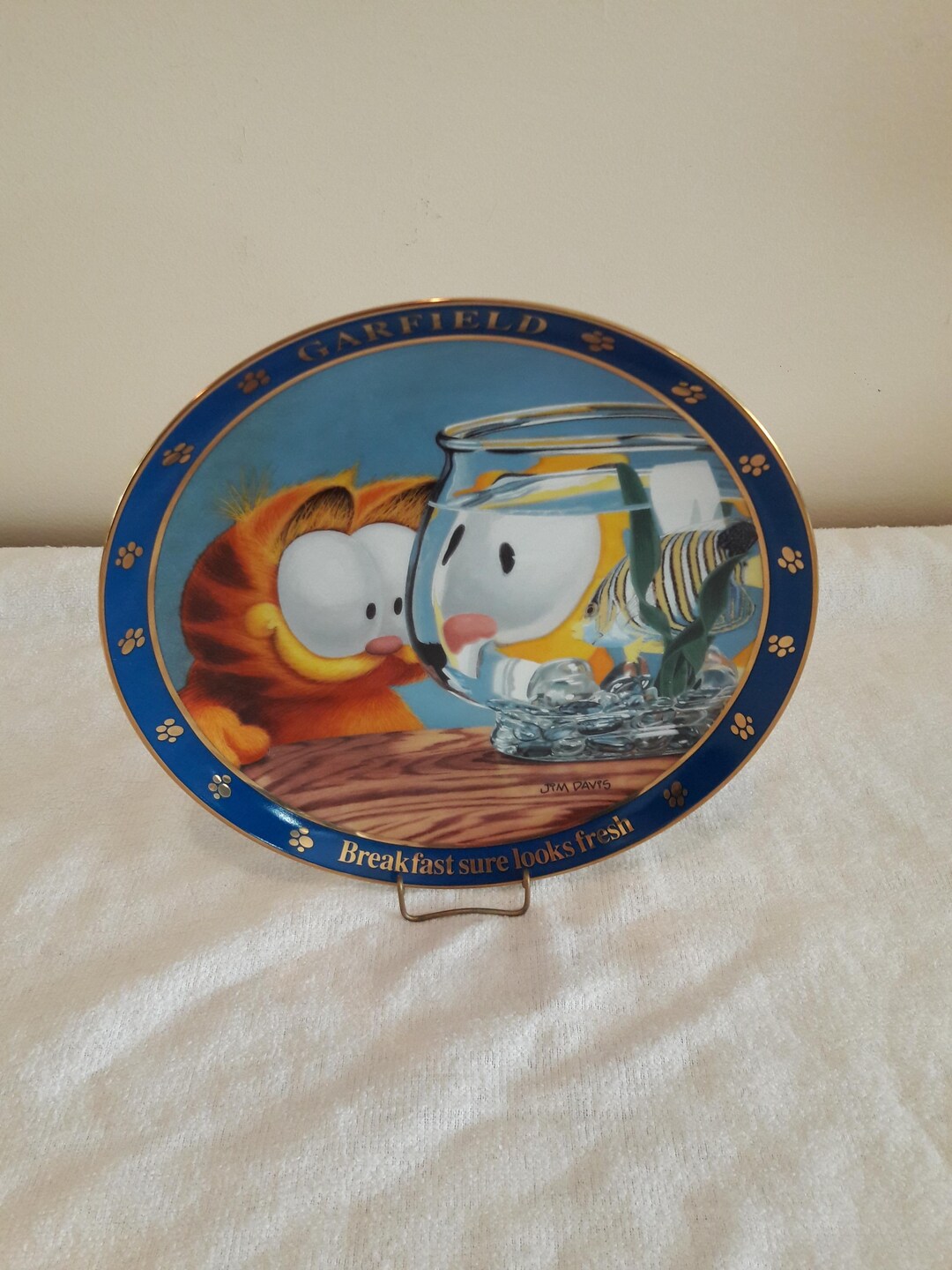 Danbury Mint A Day With Garfield breakfast Sure Looks Fresh Decorative ...