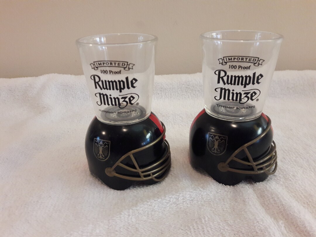 Vintage Rumple Minze Peppermint Schnapps Football Shot Glasses 2 - Etsy