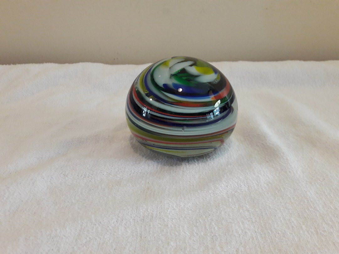 Vintage Swirl Hand Blown Multi Color Paperweight - Etsy