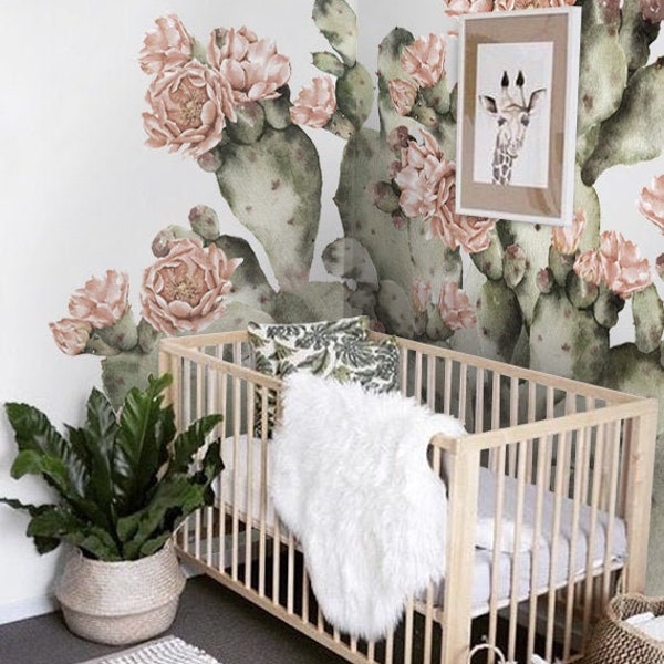 Cactus Wall Mural - Etsy