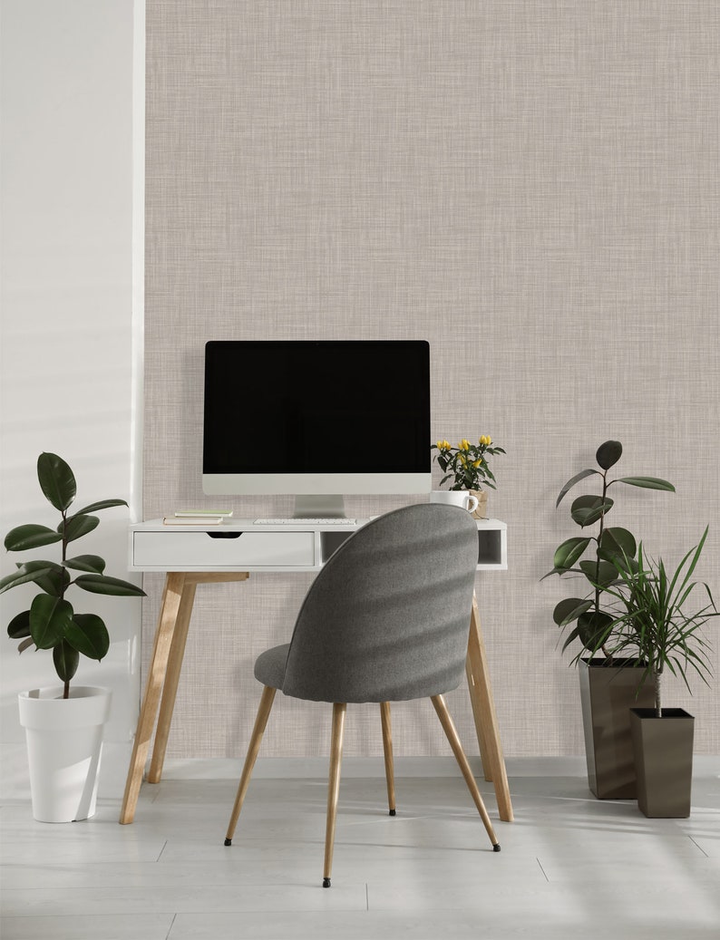 Refined Texture Removable Wallpaper Linen Texture Fabric - Etsy